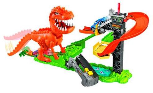 Pista Hot Carro Orbital Dinosaurio T Rex Veloz Wheels - Canela Hogar