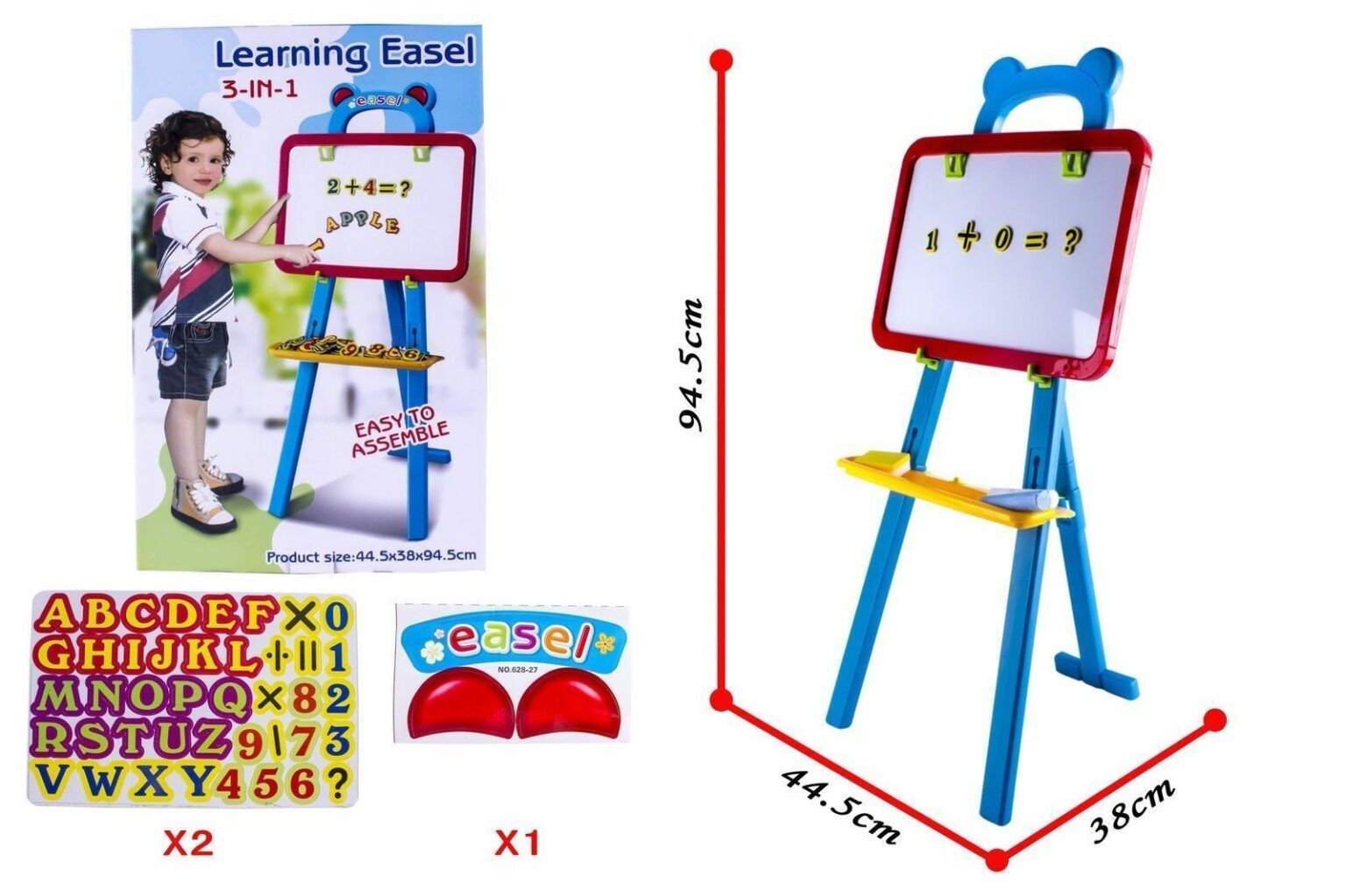 Tablero didactico 3 en 1 numeros y letras con iman pizarra 84 Pz ...