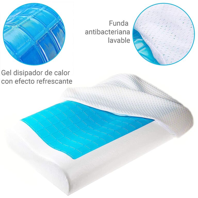 Almohada en gel ortopedica refrescante tecnologia indeformable + funda ...