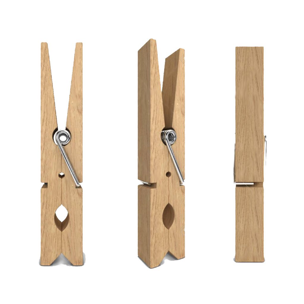Ganchos Para Ropa En Madera De Bambu Pinzas Para Colgar Tendedero X20 ...